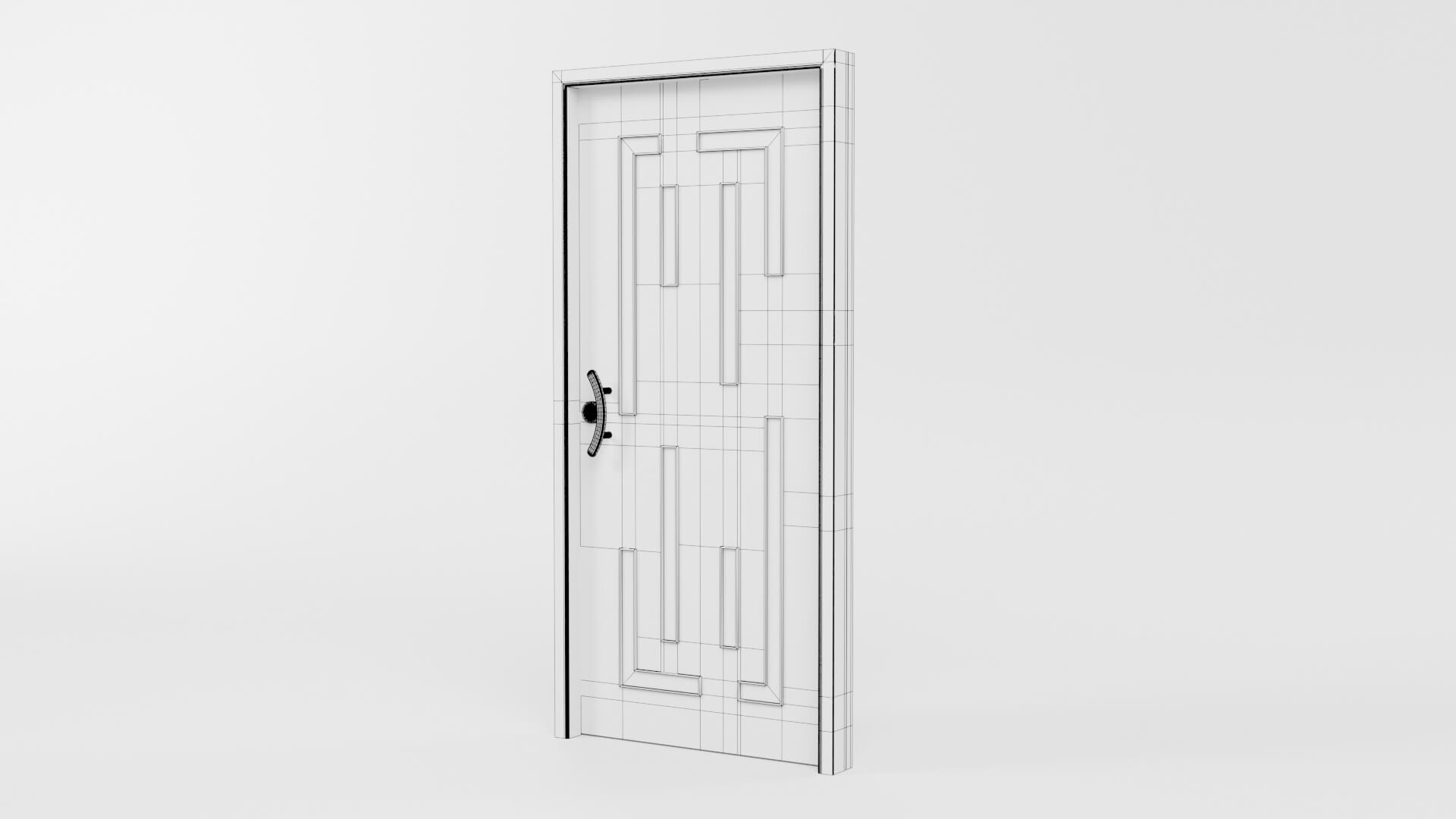 Door RH20 3D Model by Speedup
