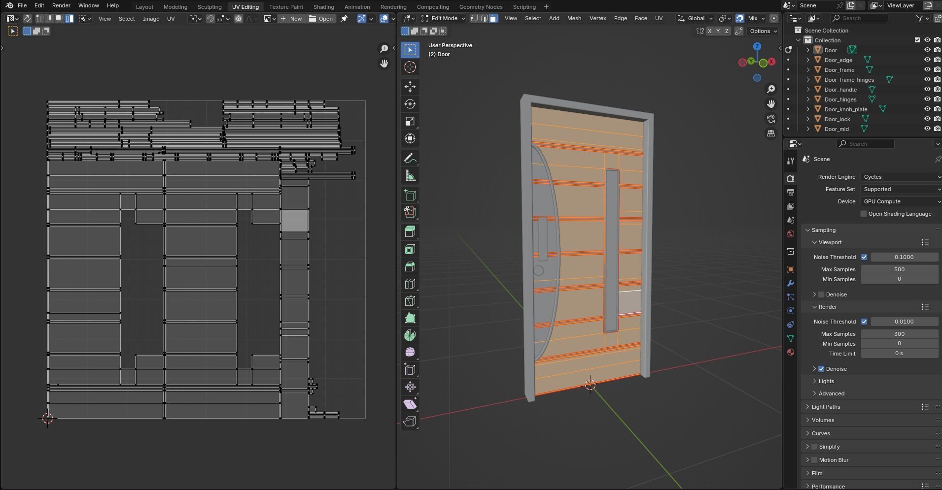 Door RH26 3D Model by Speedup