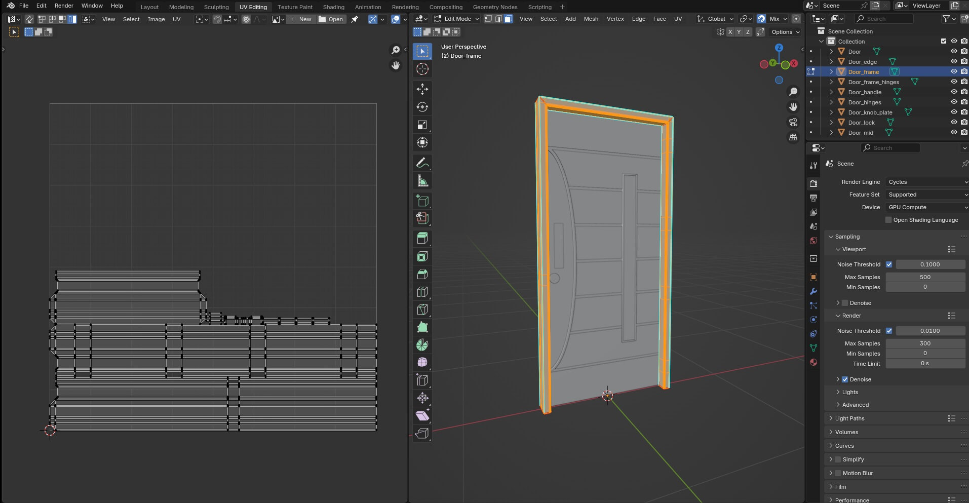 Door RH26 3D Model by Speedup