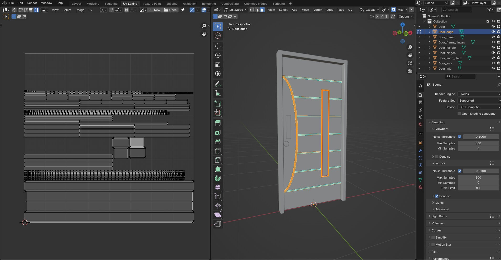 Door RH26 3D Model by Speedup