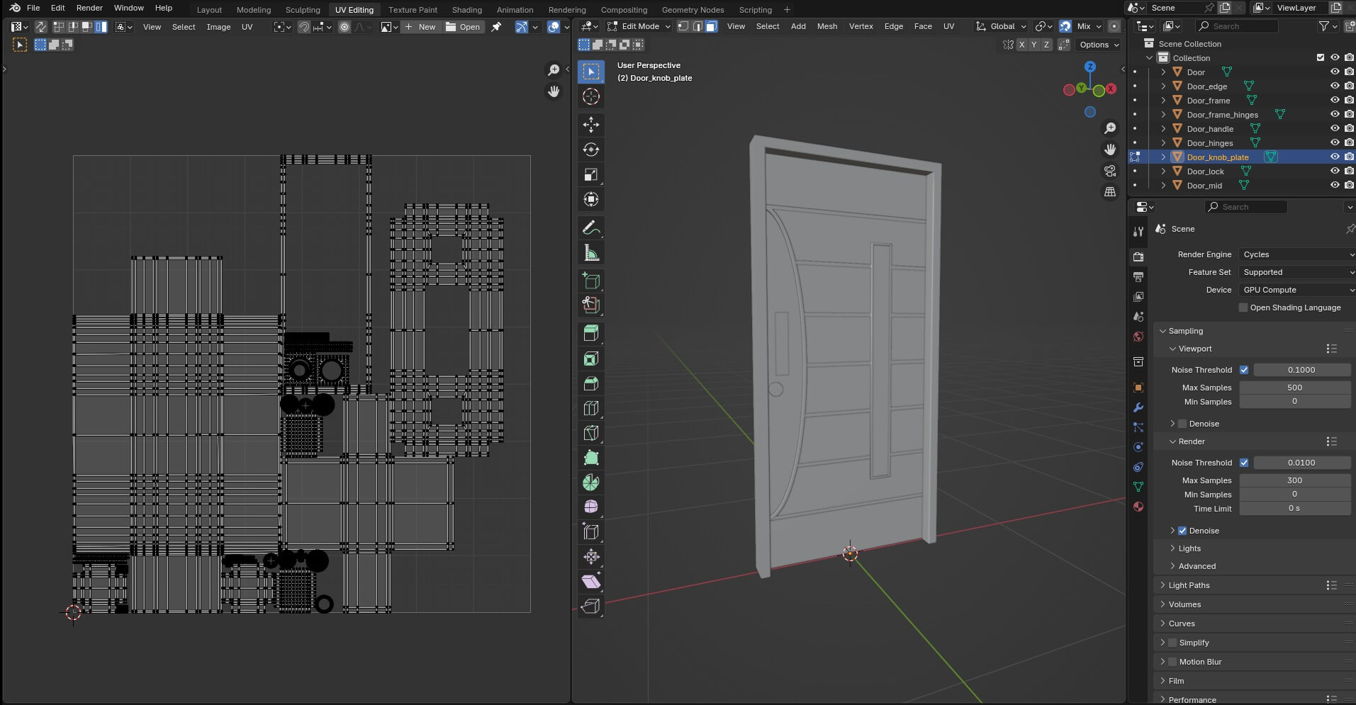 Door RH26 3D Model by Speedup