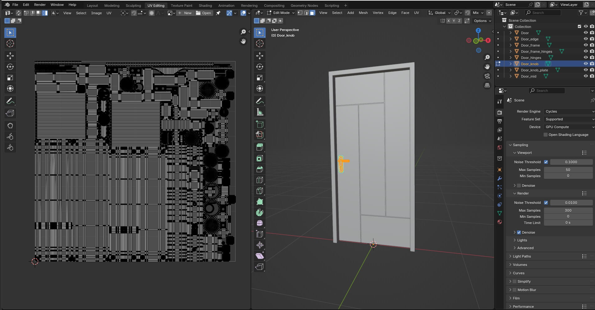 Door RH31 3D Model by Speedup