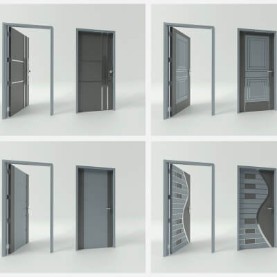 Door Sets 10 3D Model by Speedup
