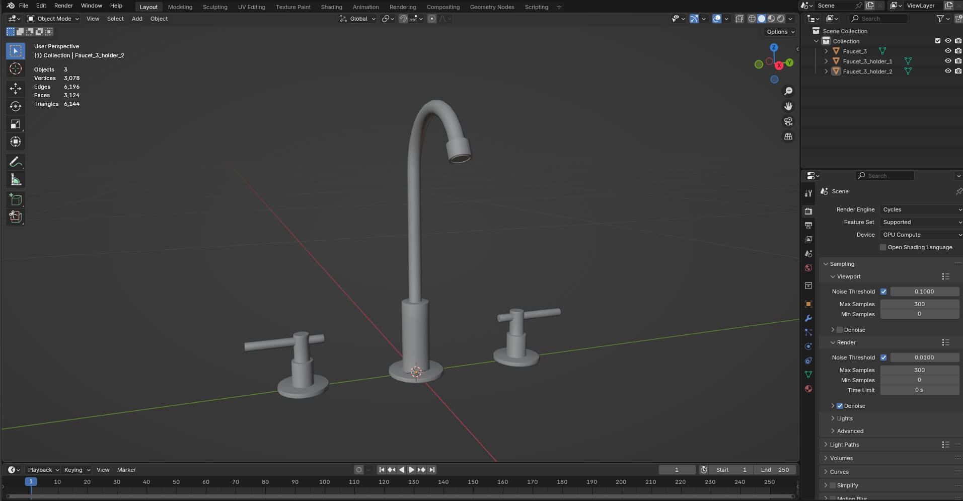 Faucet RH3 3D by Speedup