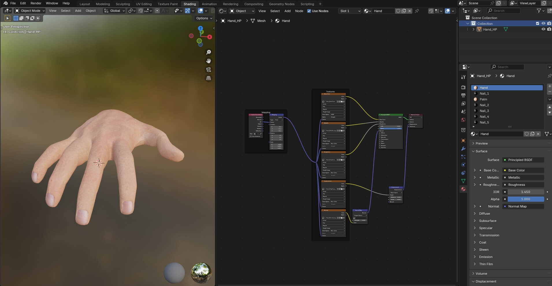 Hand RH1 3D Model by Speedup