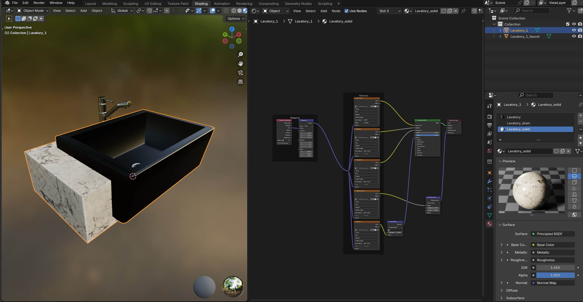 Lavatory Set N1 - 3D Model by Speedup