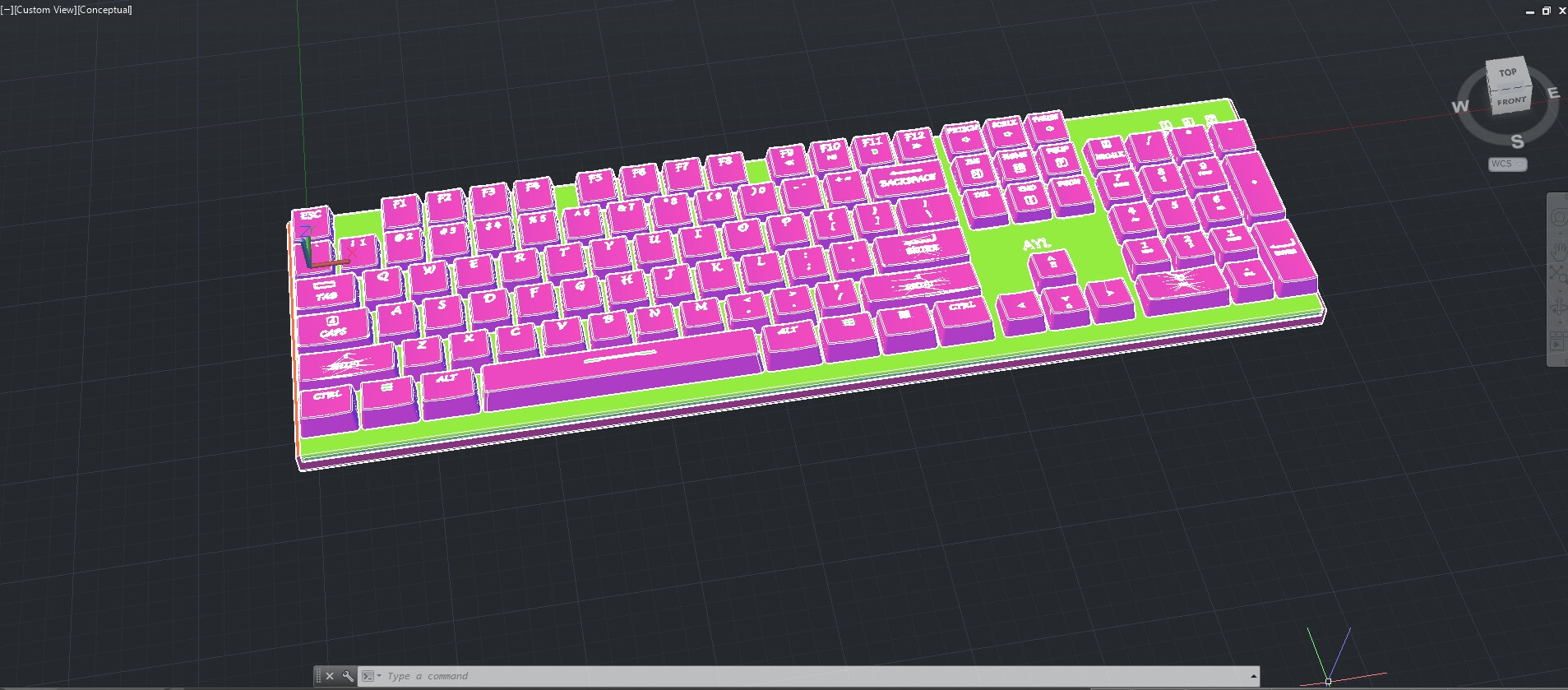 Mechanical Keyboard A1 - 3D Model by Speedup