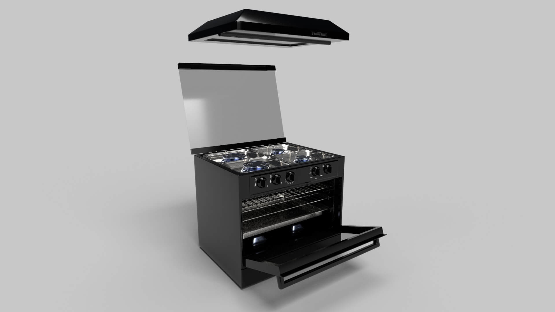 Oven Stove RH1 - 3D Model by Speedup