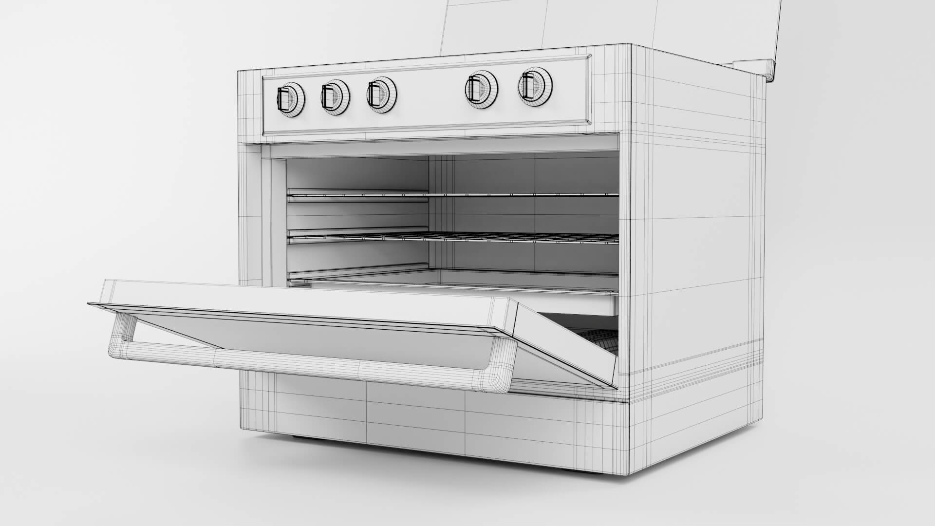 Oven Stove RH1 - 3D Model by Speedup