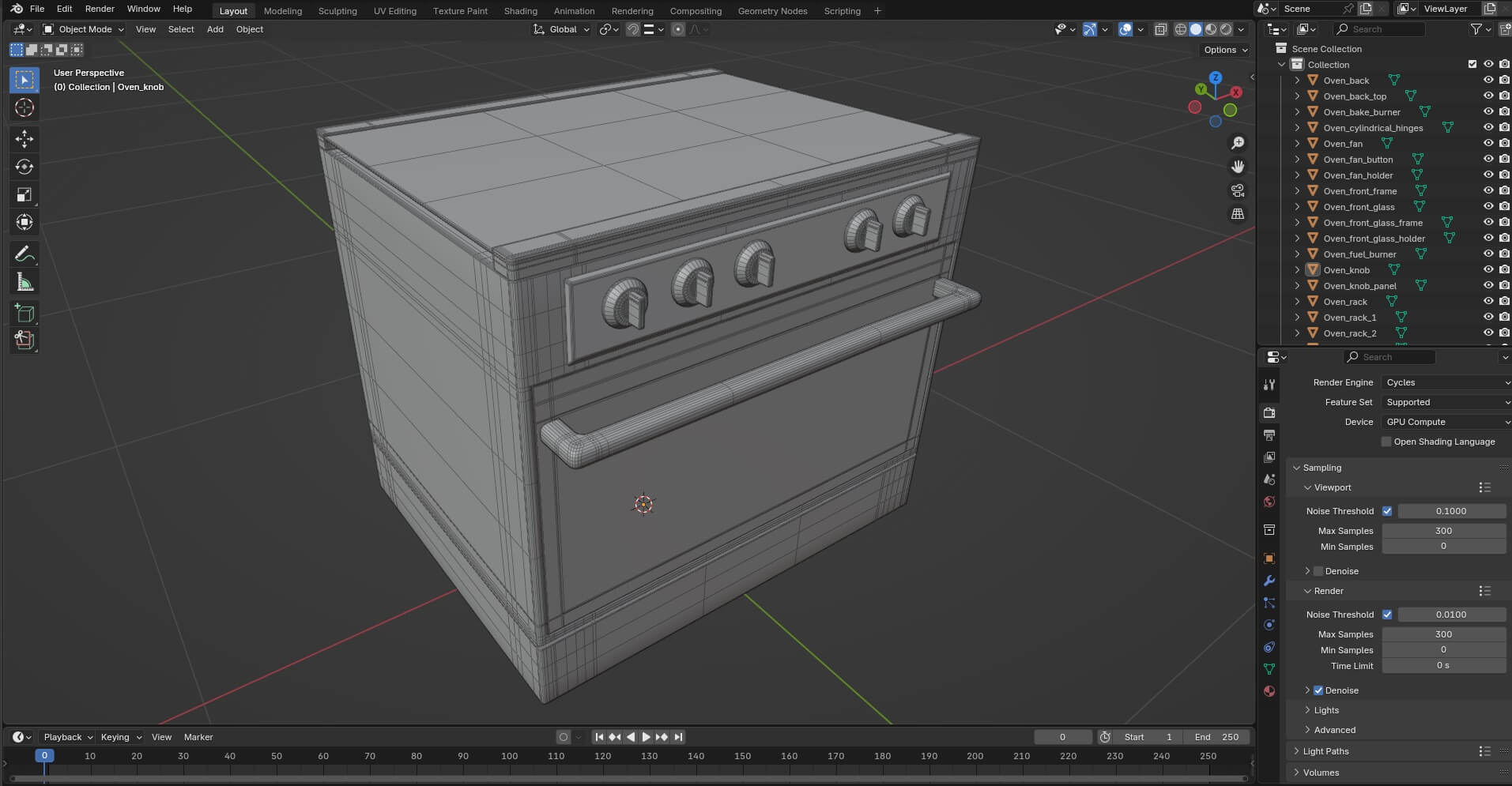Oven Stove RH1 - 3D Model by Speedup