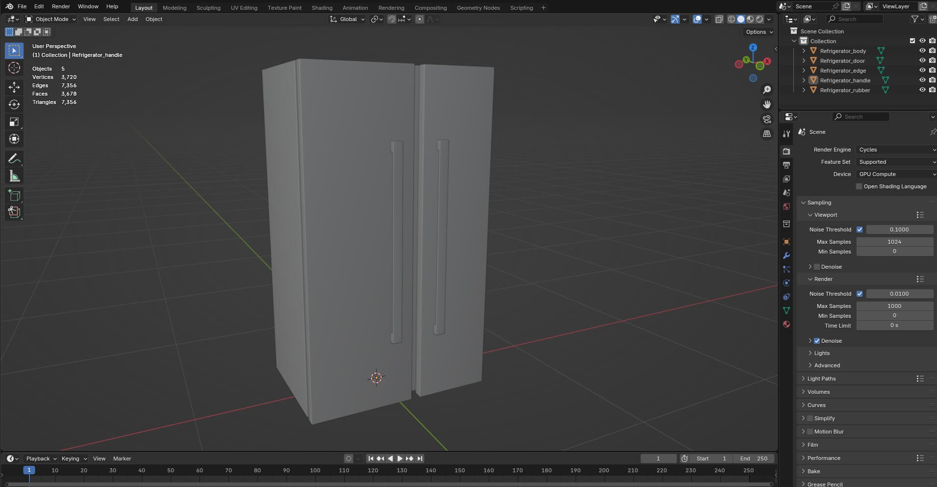 Refrigerator N1 - Free 3D Model by Speedup