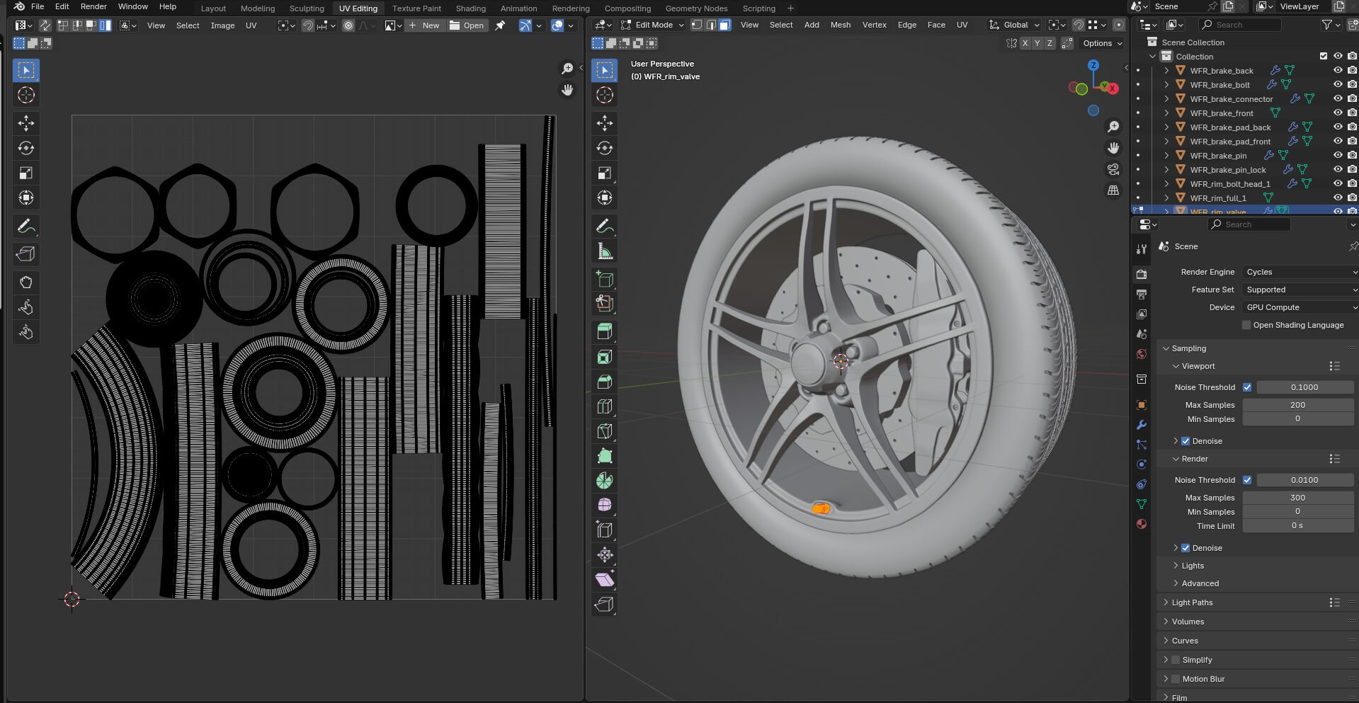 Rim with Brake Set and Tire RH - 3D Model by Speedup