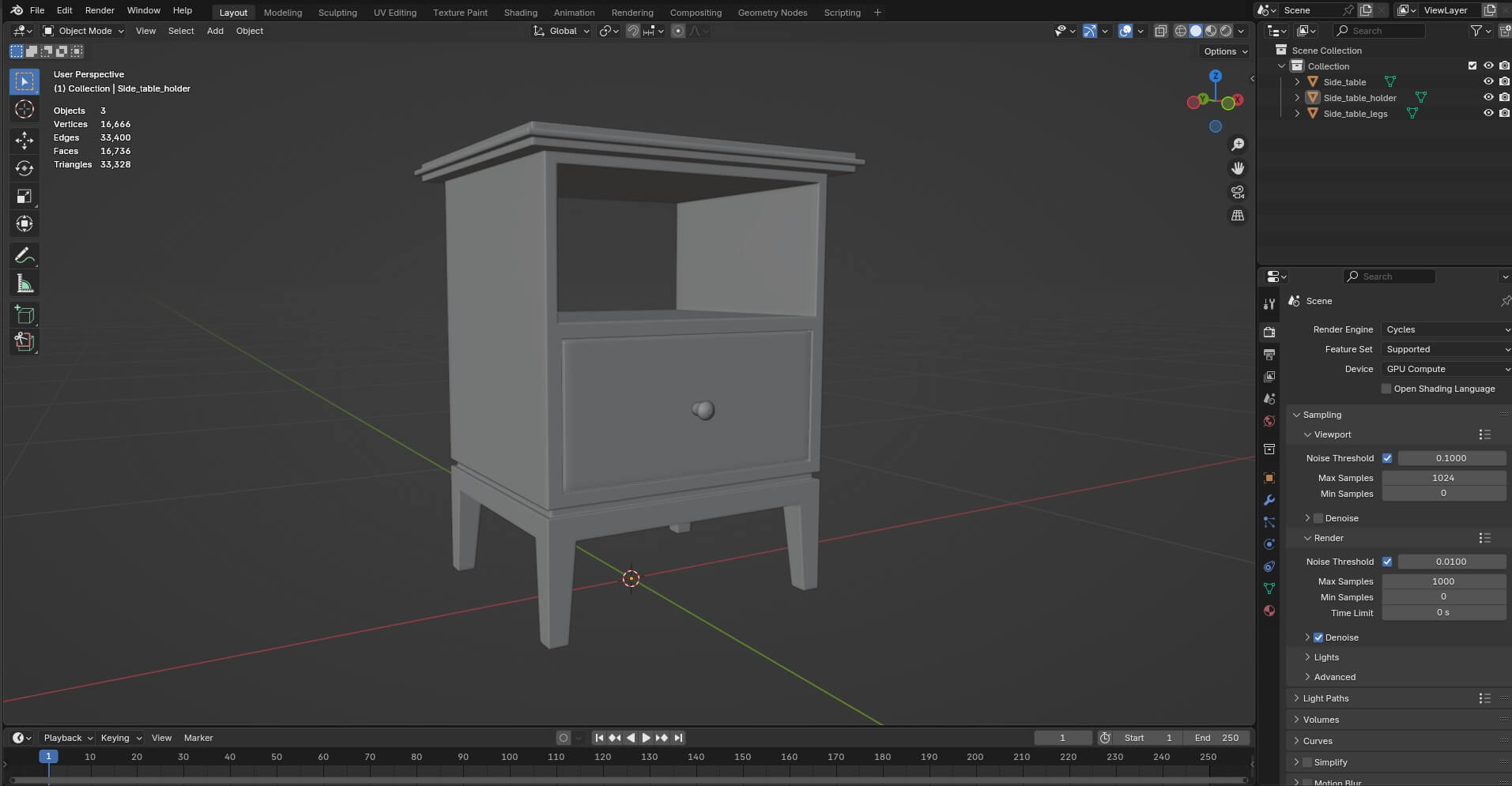 Side Table RH3 - 3D Model by Speedup