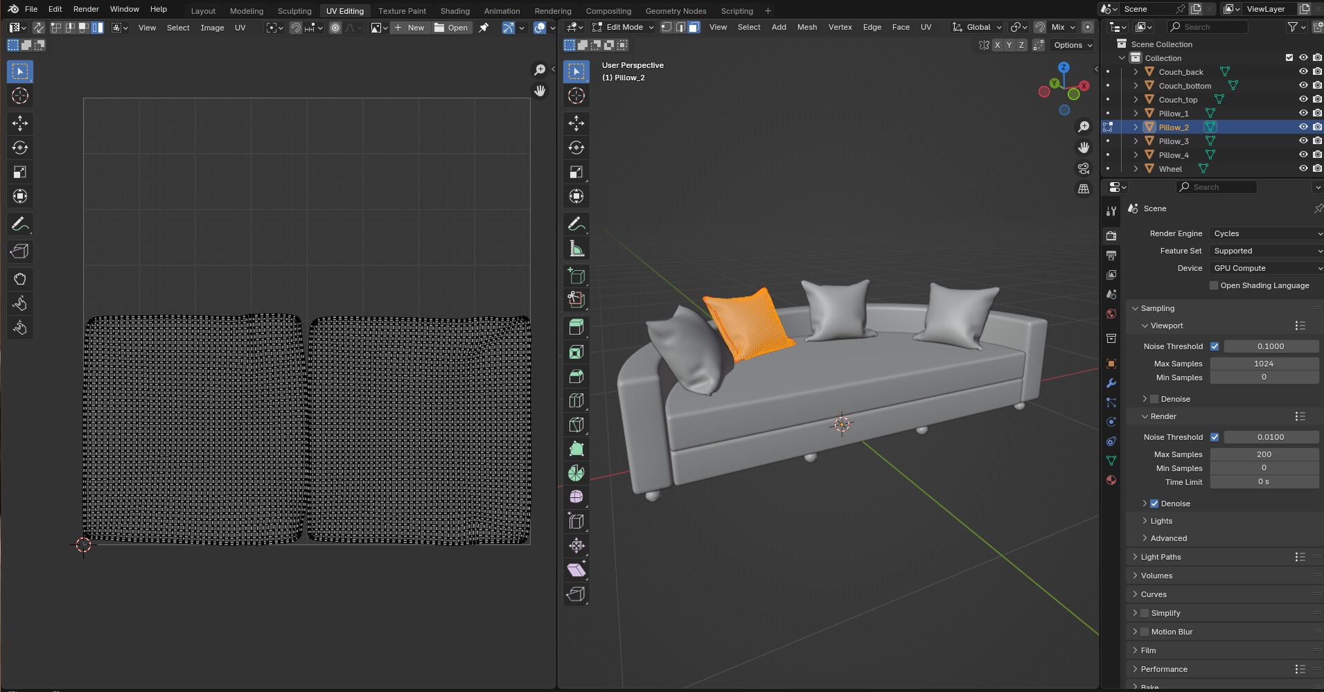 Sofa Design RH1 - 3D Model by Speedup