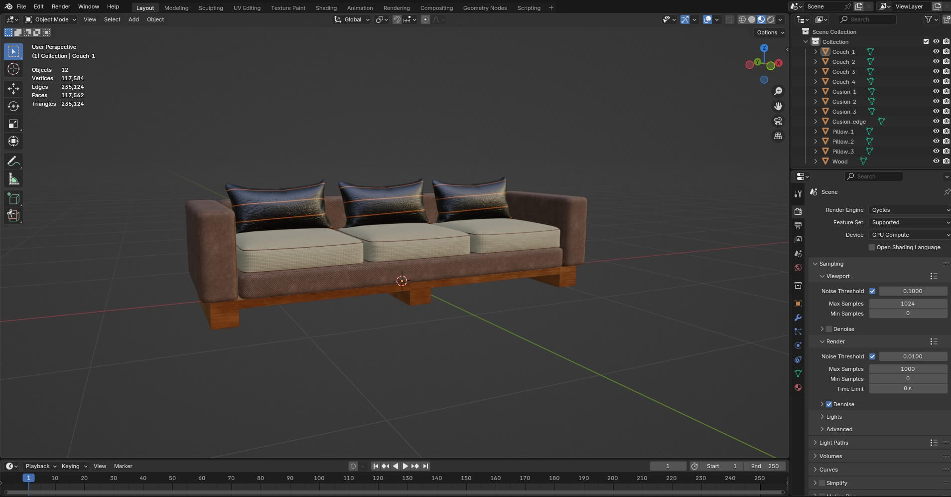 Sofa Design 3 - 3D Model by Speedup