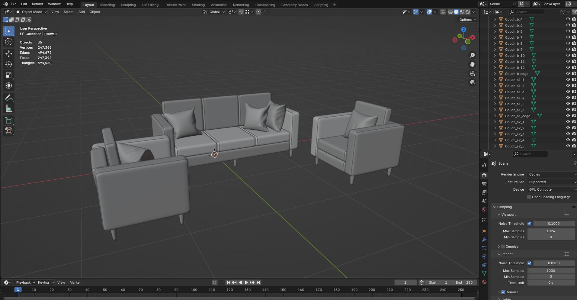 Sofa Design 4 - 3D Model by Speedup