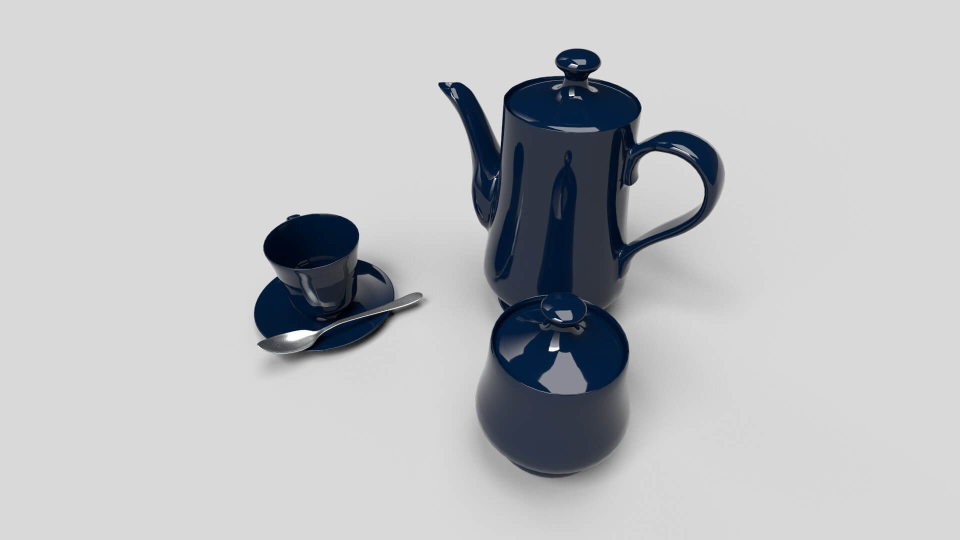 Tea Set RH2 Model by Speedup