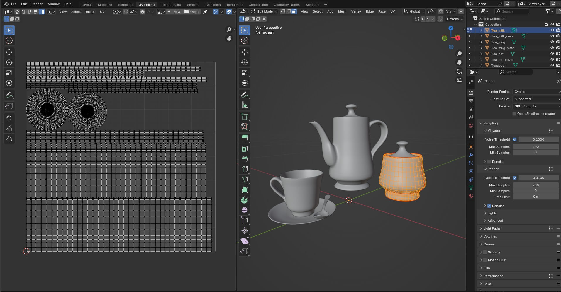 Tea Set RH2 Model by Speedup
