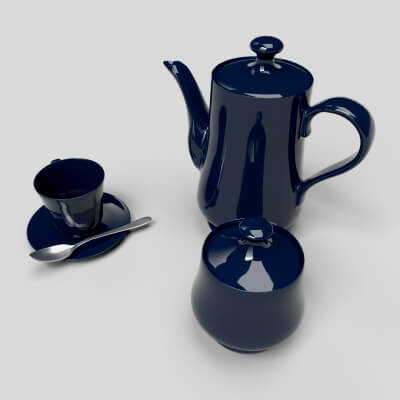 Tea Set RH2 Model by Speedup