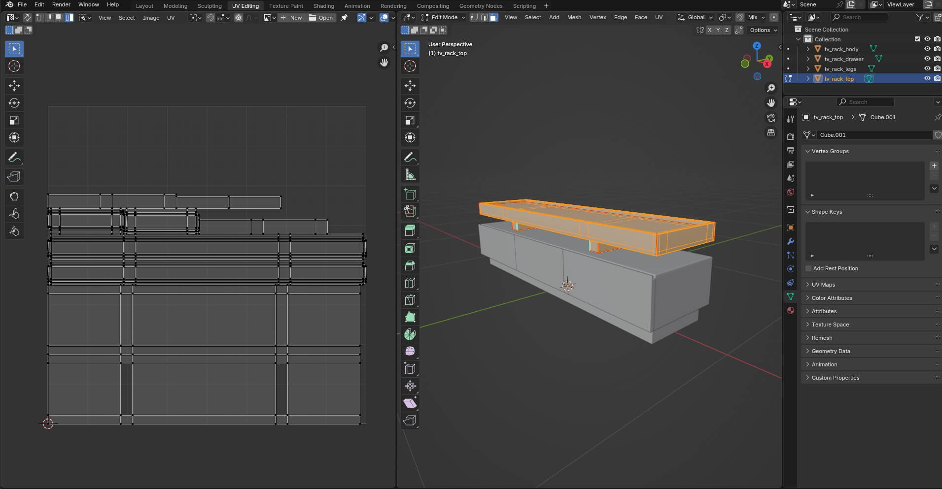 TV Rack RH12 Model by Speedup