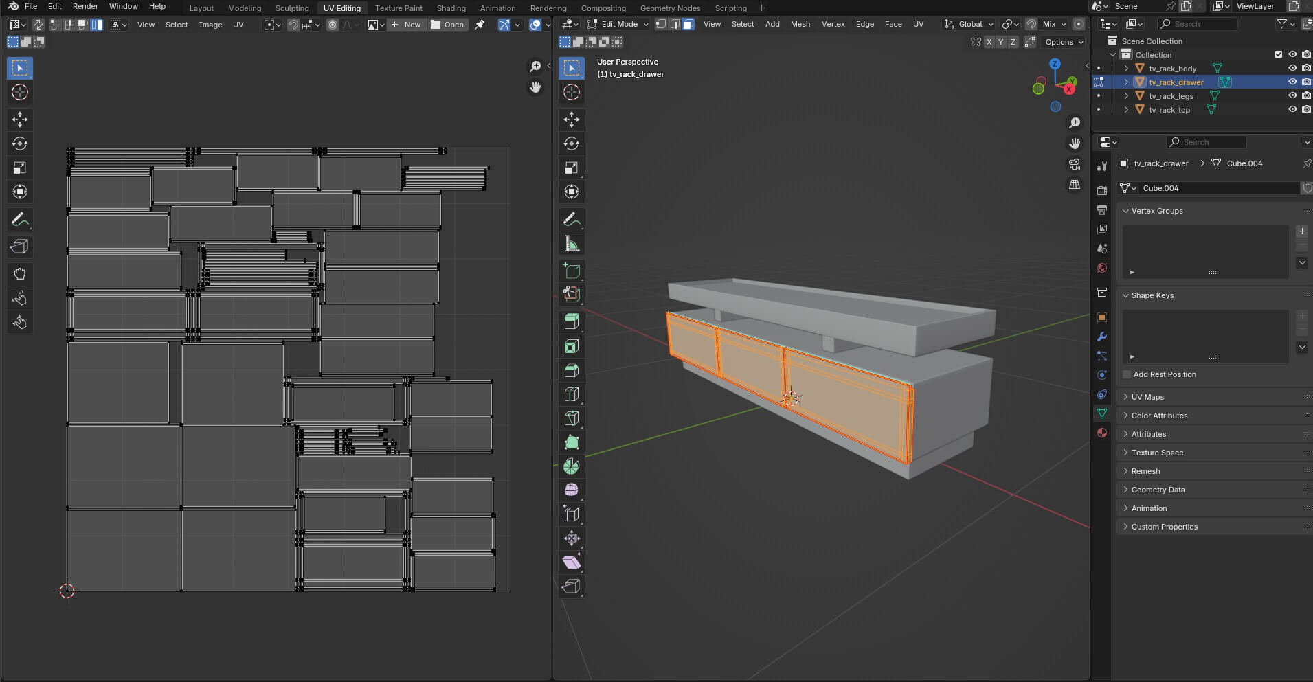 TV Rack RH12 Model by Speedup