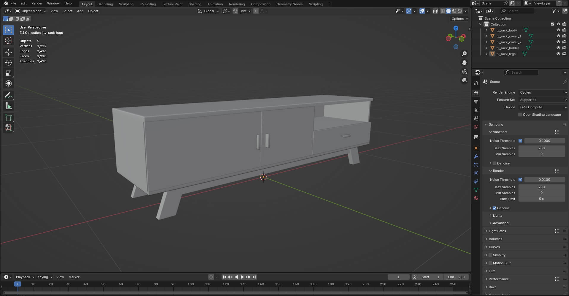 TV Rack RH14 Model by Speedup