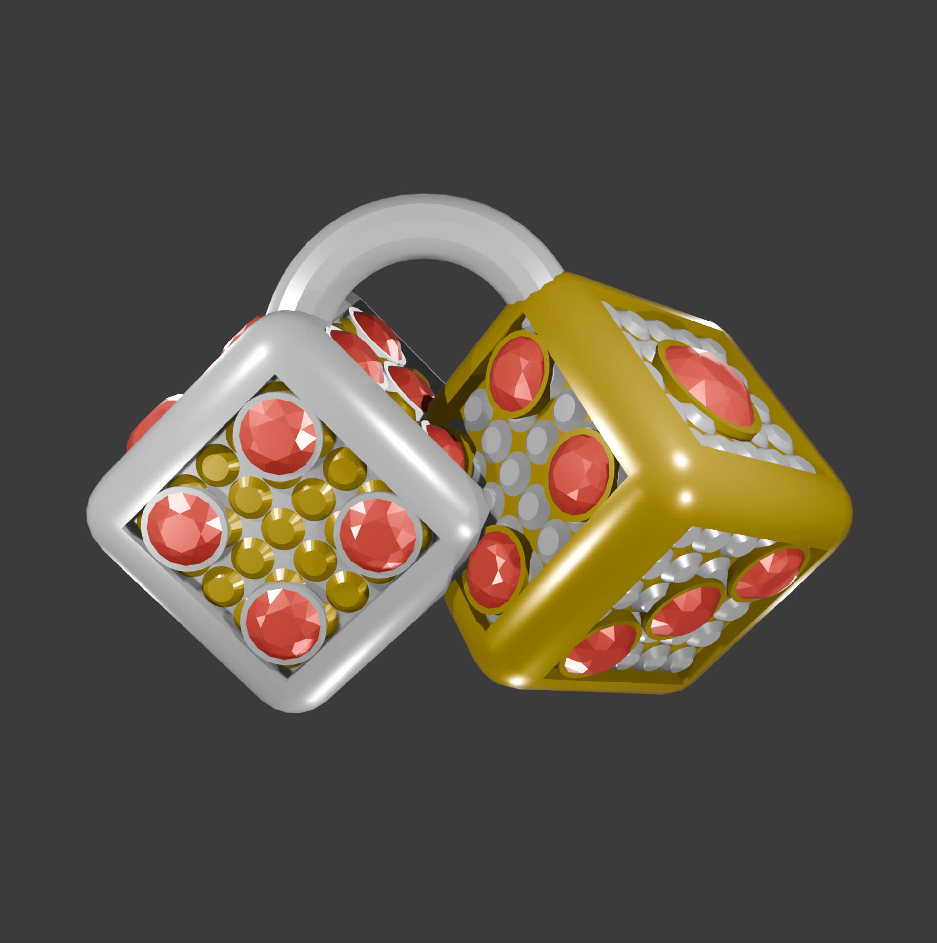 Bling Dice Lock 3D Model by SpidermanSawah1
