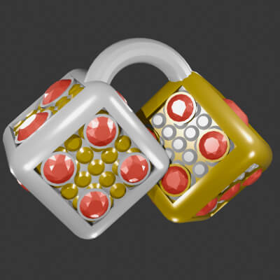 Bling Dice Lock 3D Model by SpidermanSawah1