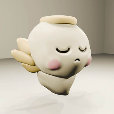 Cloudy Halo – Adorable Angel Ghost - 3D Model by SpidermanSawah1