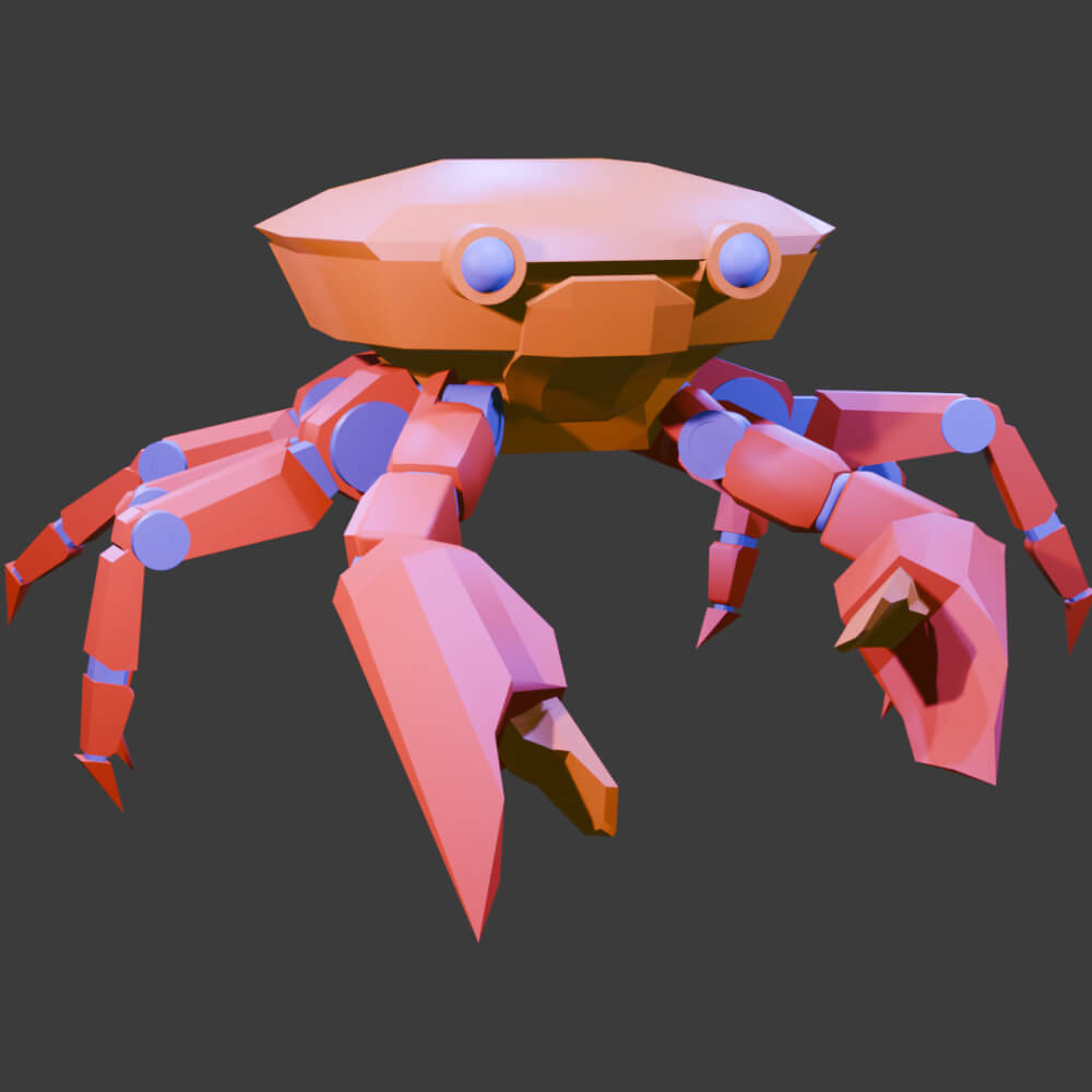 Cyber Mecha Crab – Futuristic Robotic Crab 3D Model by SpidermanSawah1