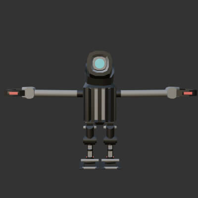 Futuristic Mecha Robot – Rig-Ready Low Poly 3D Model by SpidermanSawah1