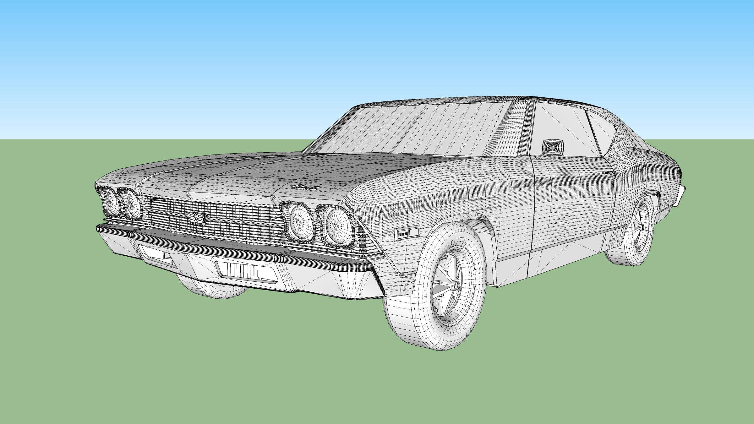 1969 Chevy Chevelle SS - Classic Car 3D Model by SpiritSwitchboard