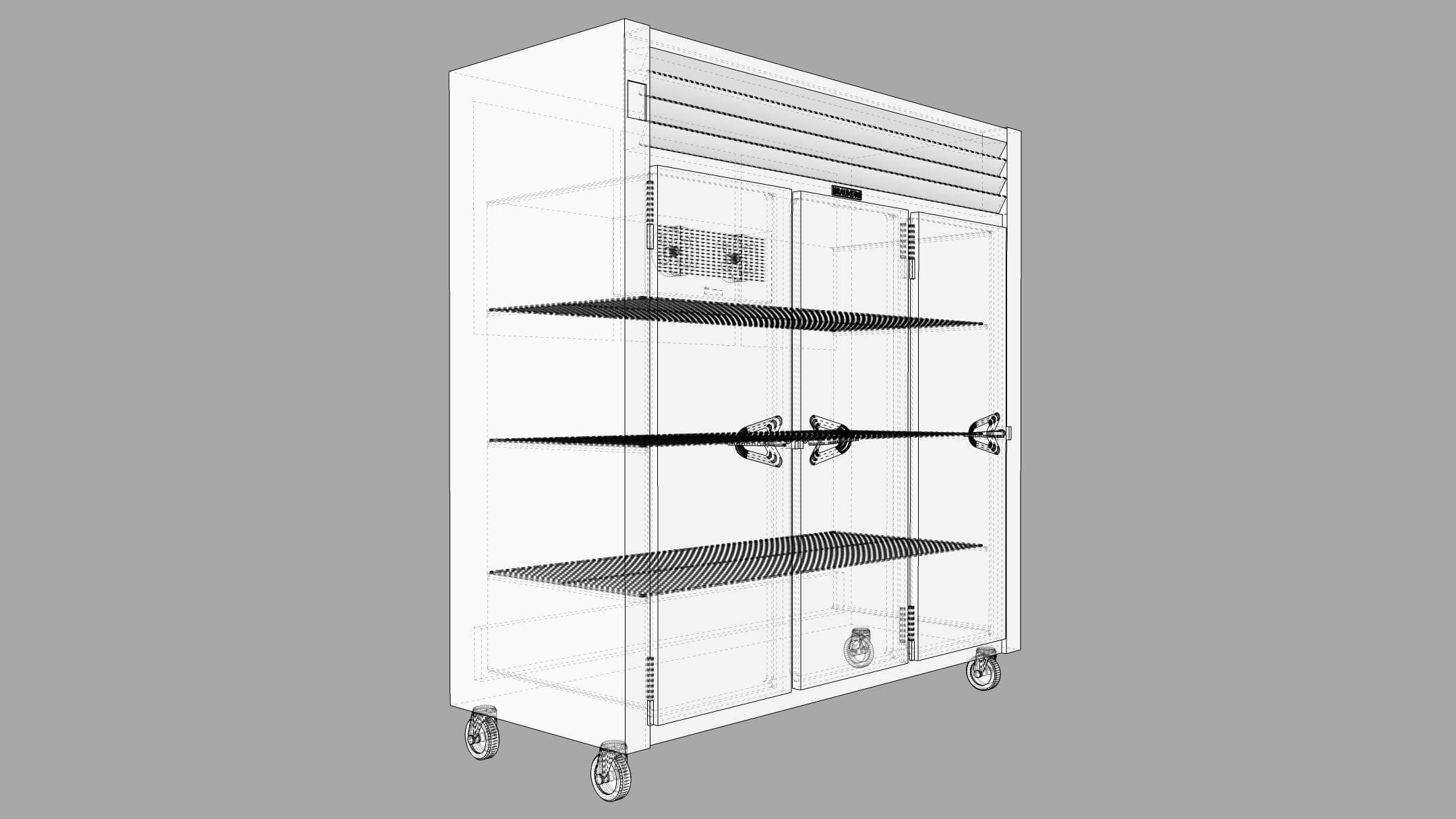3 Door Refrigerator Freezer - 3D Model by SpiritSwitchboard