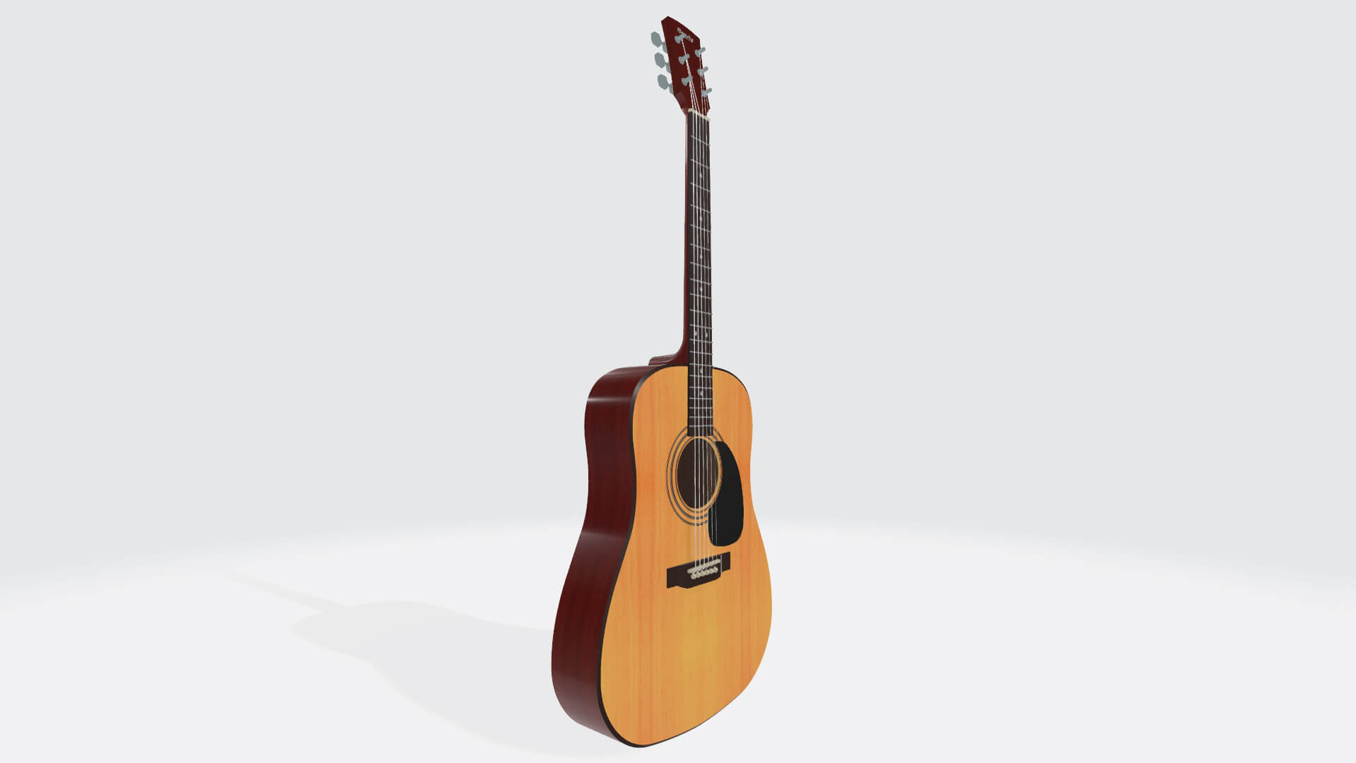 Acoustic Guitar - Standard Six String 3D Model by SpiritSwitchboard
