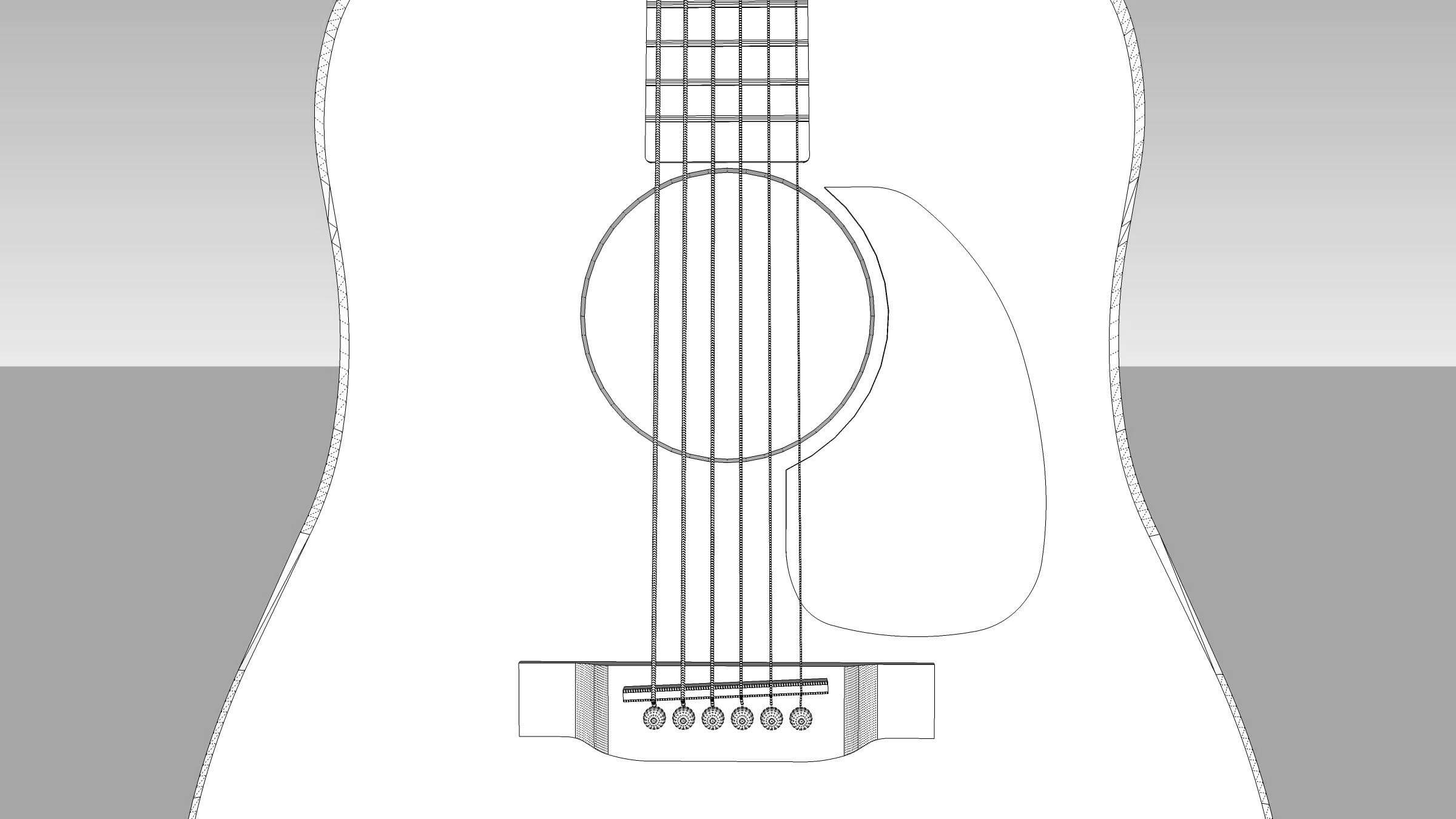 Acoustic Guitar - Standard Six String 3D Model by SpiritSwitchboard