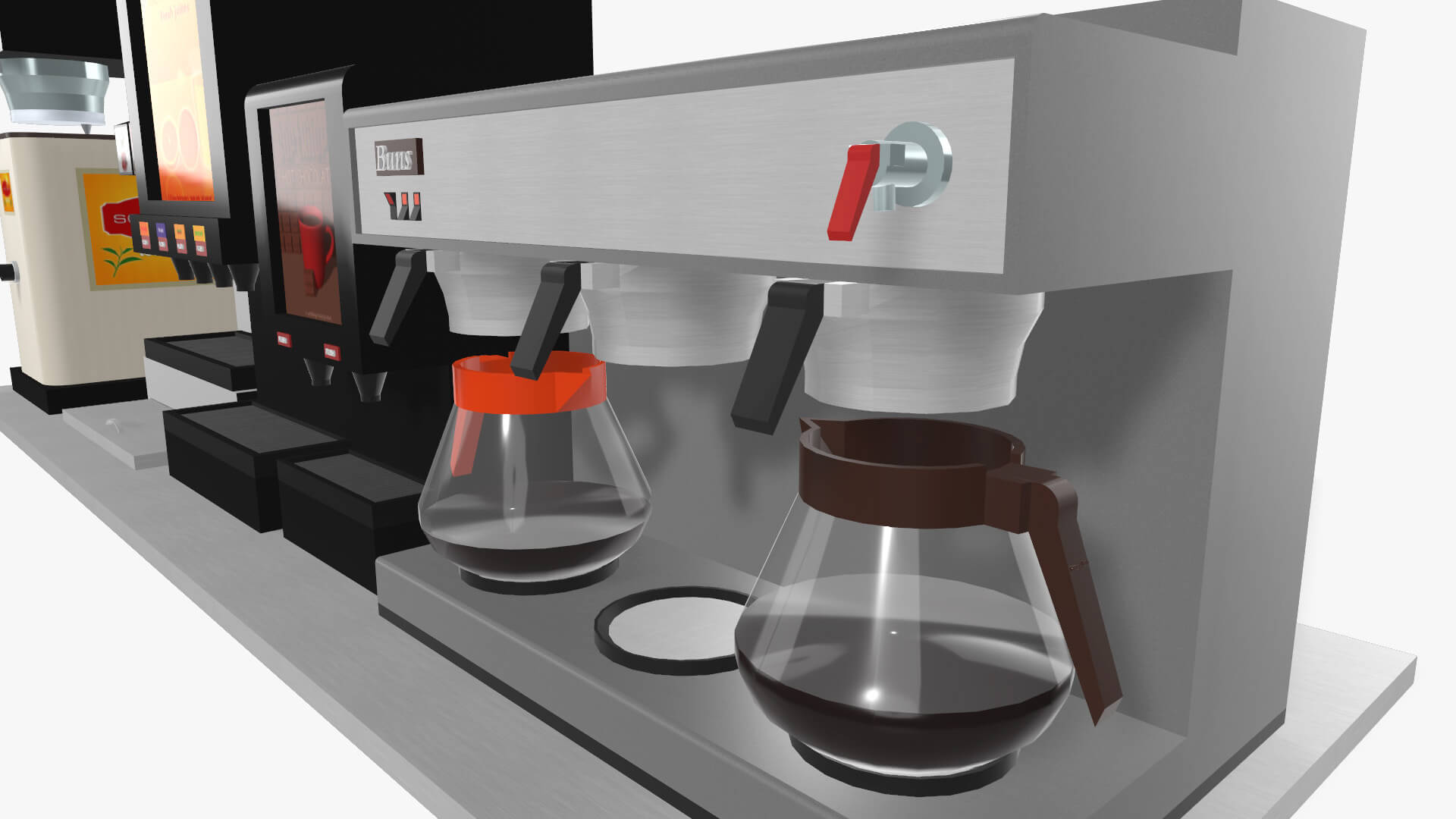 Drink Station for Cafeteria Restaurant - 3D Model by SpiritSwitchboard