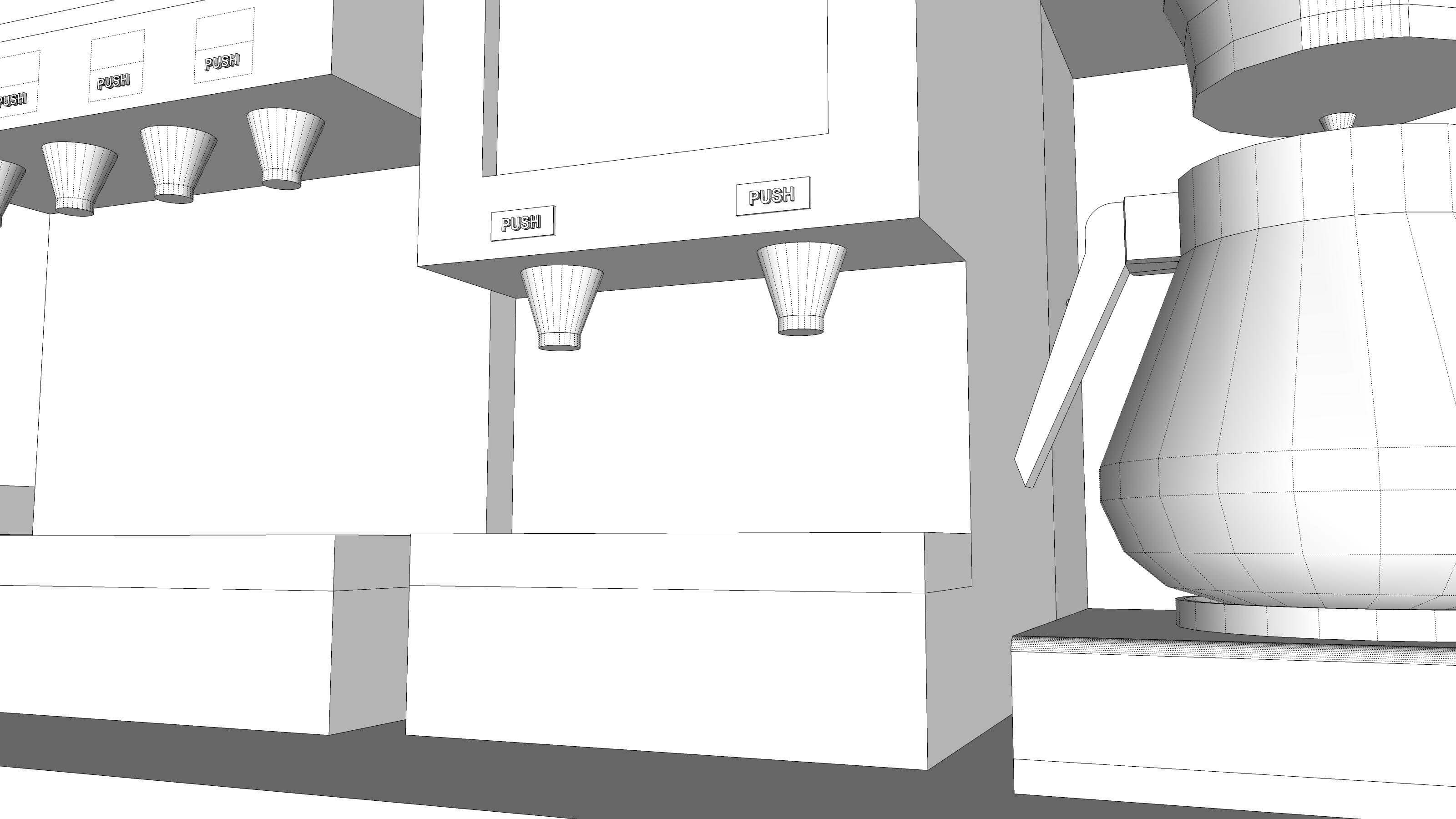 Drink Station for Cafeteria Restaurant - 3D Model by SpiritSwitchboard