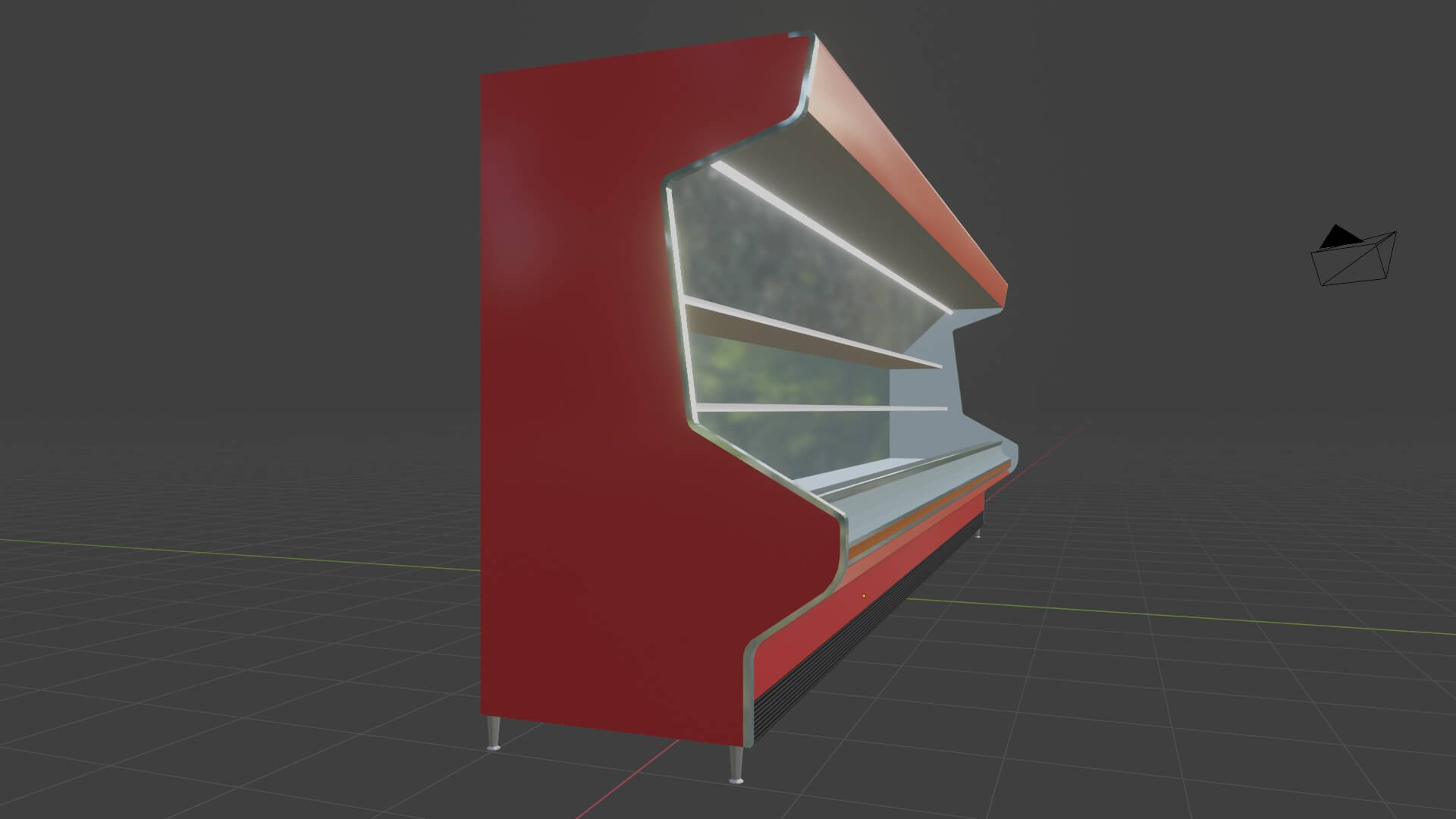 Retro Grocery Store Refrigerated Display - 3D Model by SpiritSwitchboard
