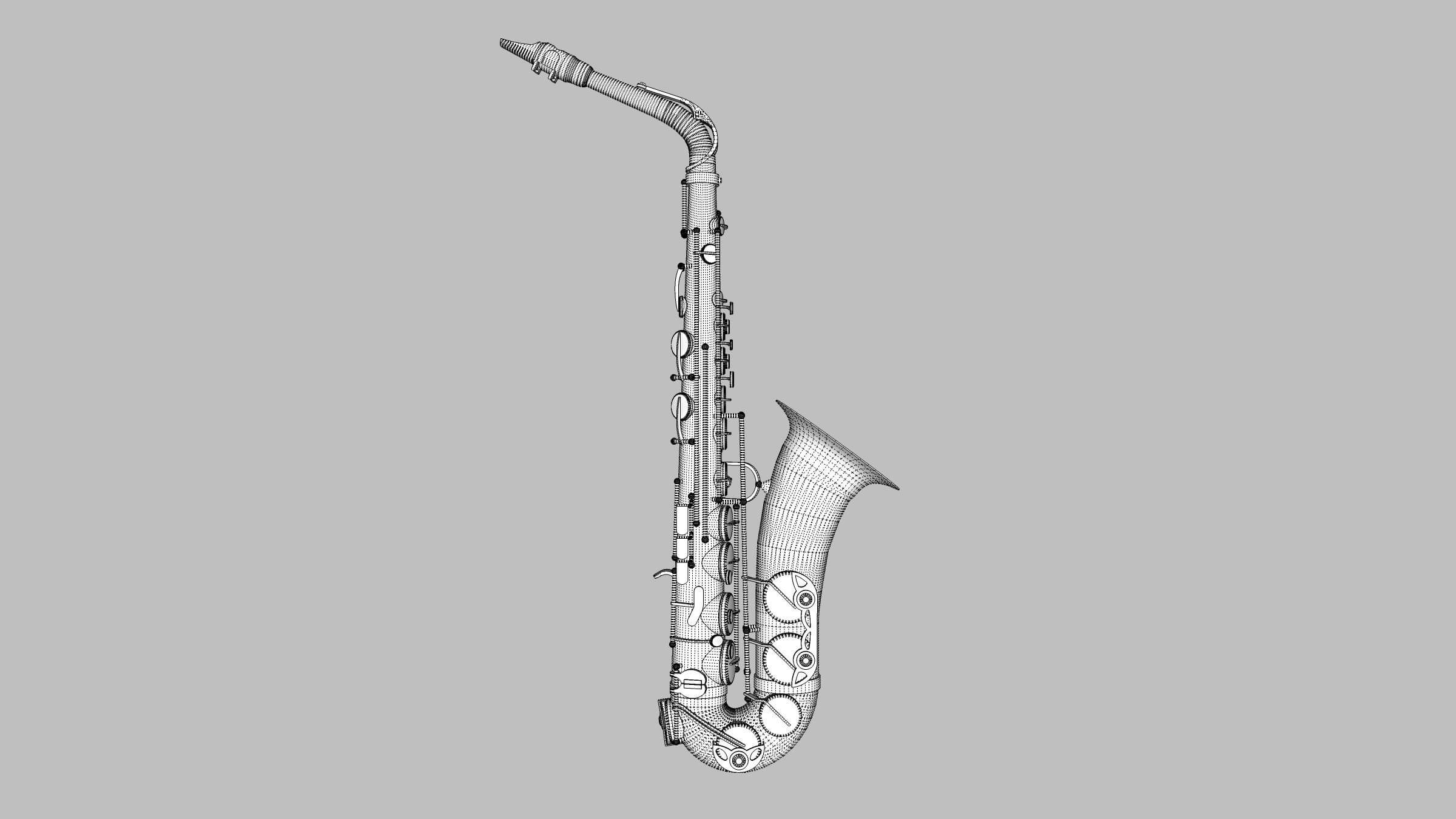 Alto Saxophone - Woodwind Musical Instrument 3D Model by SpiritSwitchboard