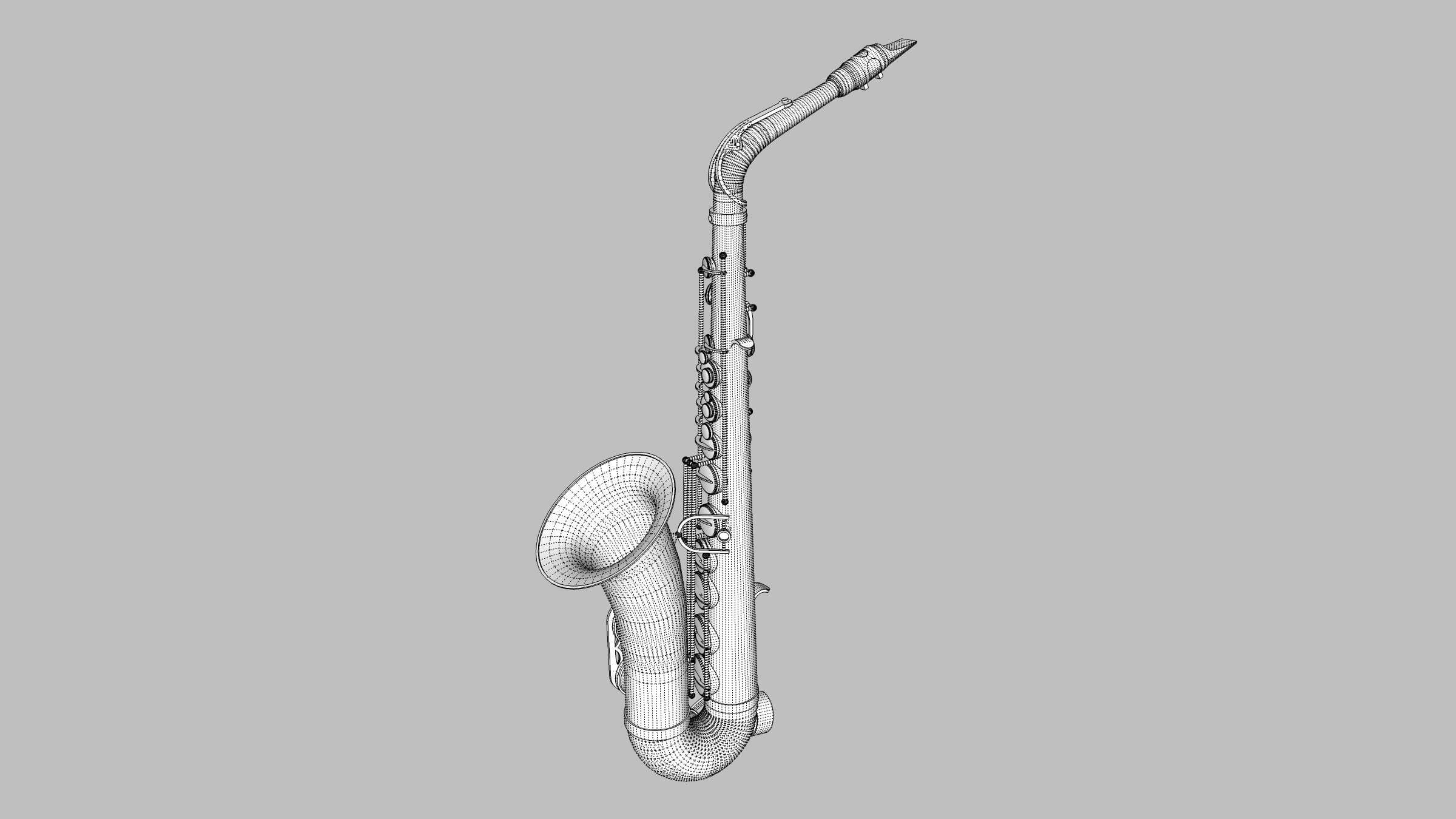 Alto Saxophone - Woodwind Musical Instrument 3D Model by SpiritSwitchboard