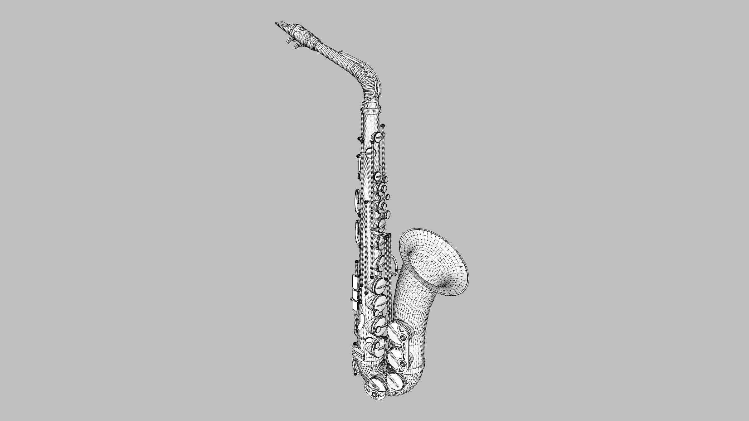 Alto Saxophone - Woodwind Musical Instrument 3D Model by SpiritSwitchboard