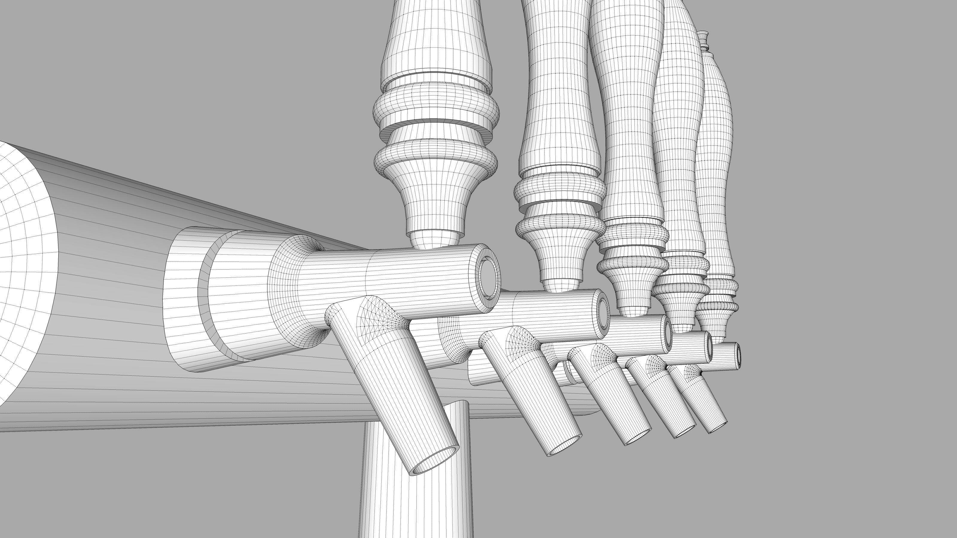 Beer Taps With Red Handles - 3D Model by SpiritSwitchboard