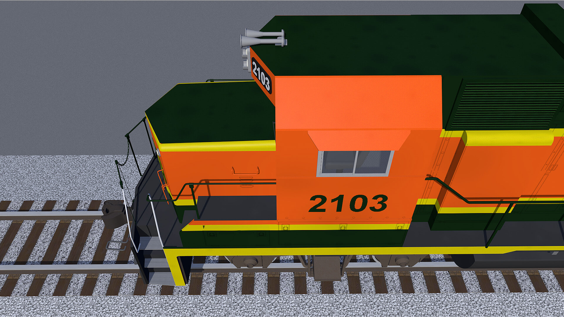 Bnsf Train Engine - EMD GP38 3D Model by SpiritSwitchboard