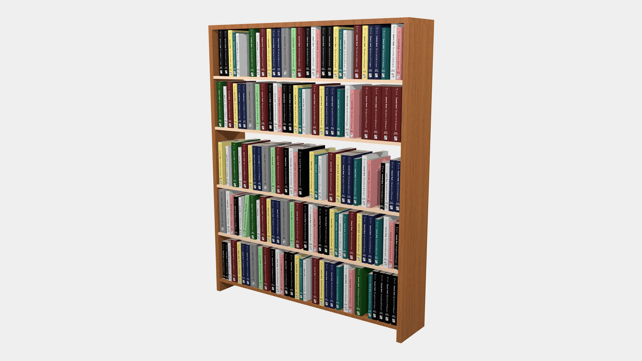 Bookshelf With Books - 3D Model by SpiritSwitchboard