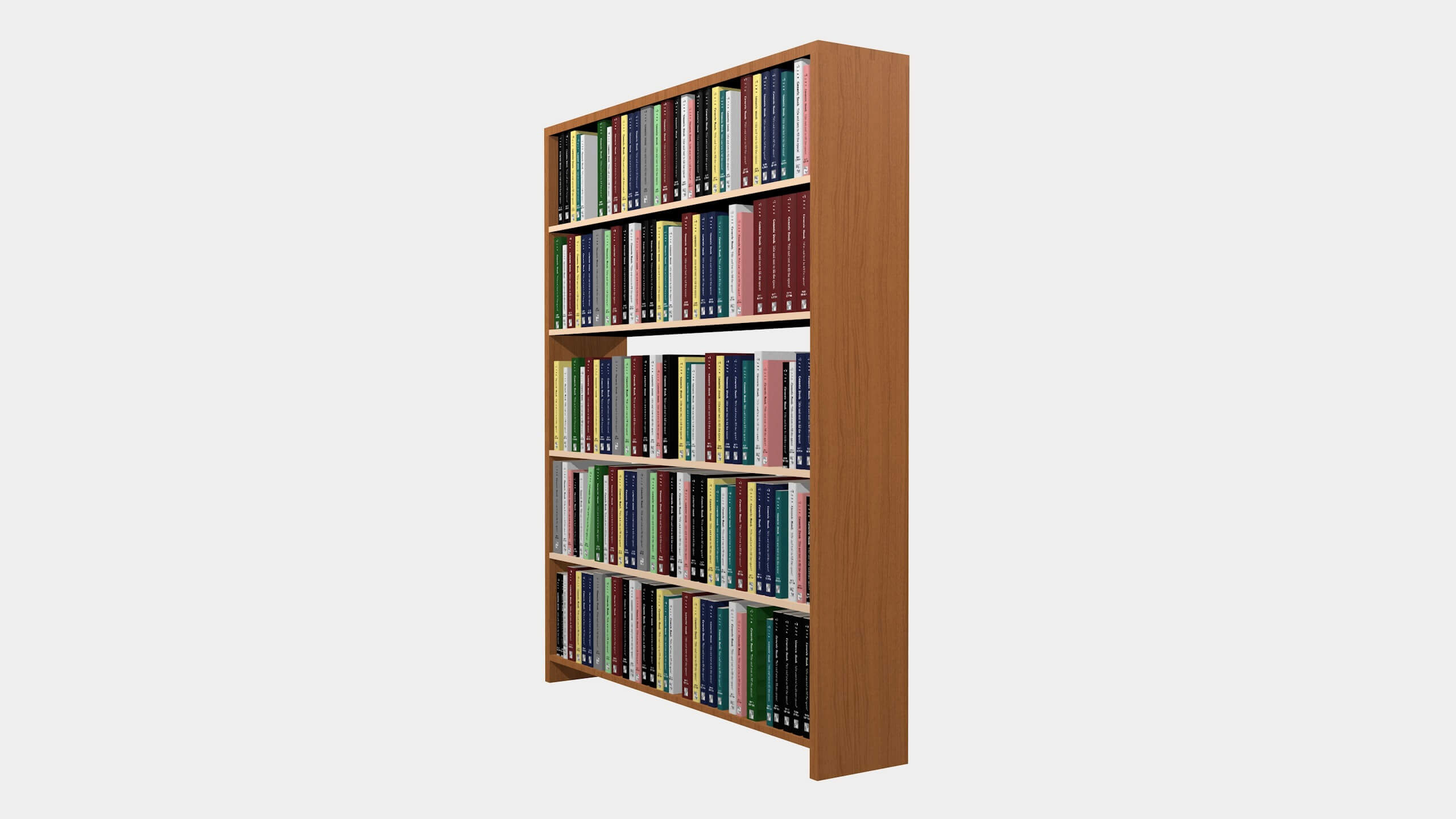 Bookshelf With Books - 3D Model by SpiritSwitchboard