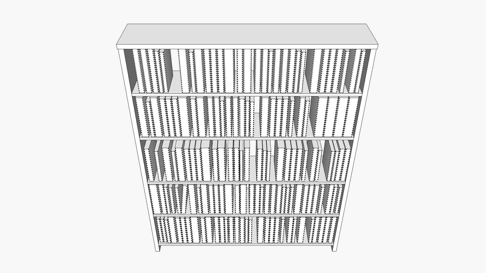 Bookshelf With Books - 3D Model by SpiritSwitchboard