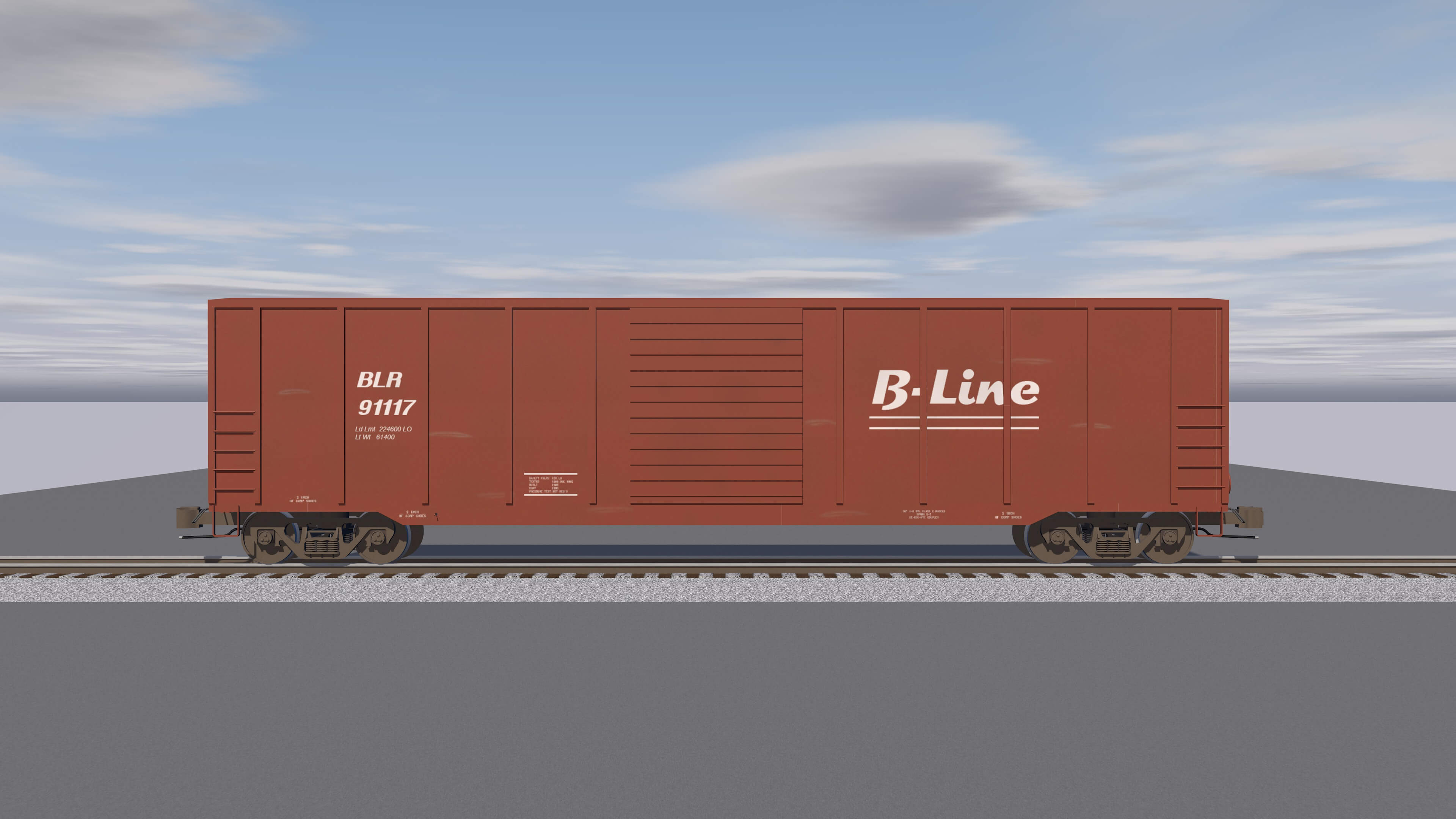 Box Car - Freight Train Car 3D Model by SpiritSwitchboard