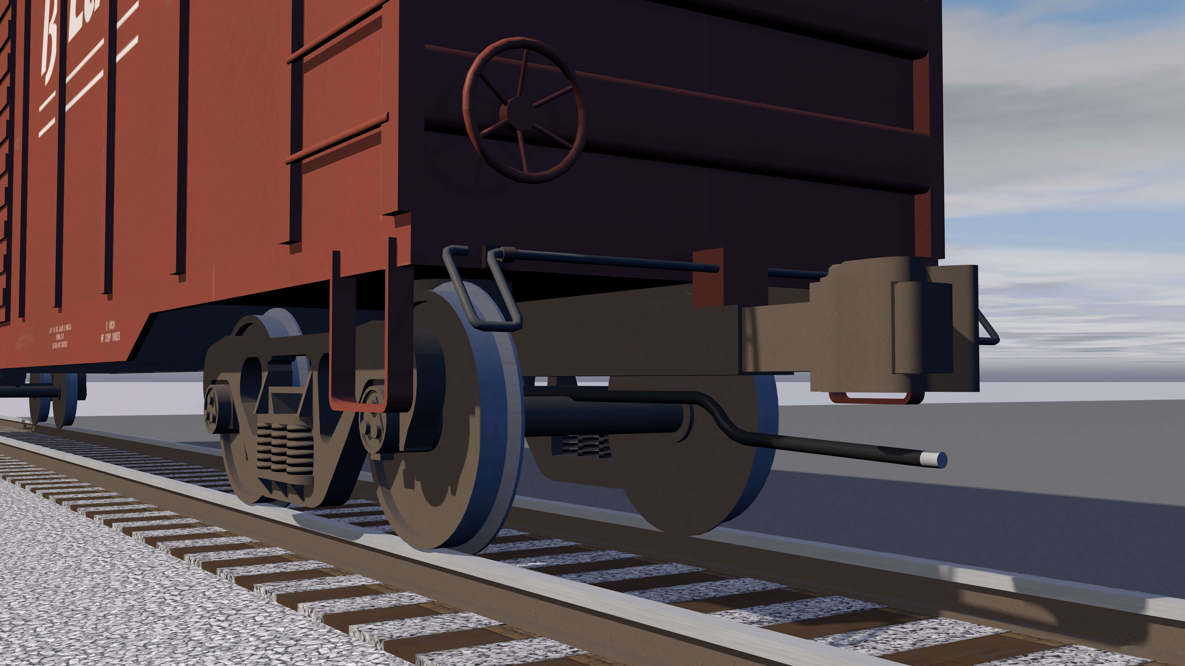 Box Car - Freight Train Car 3D Model by SpiritSwitchboard