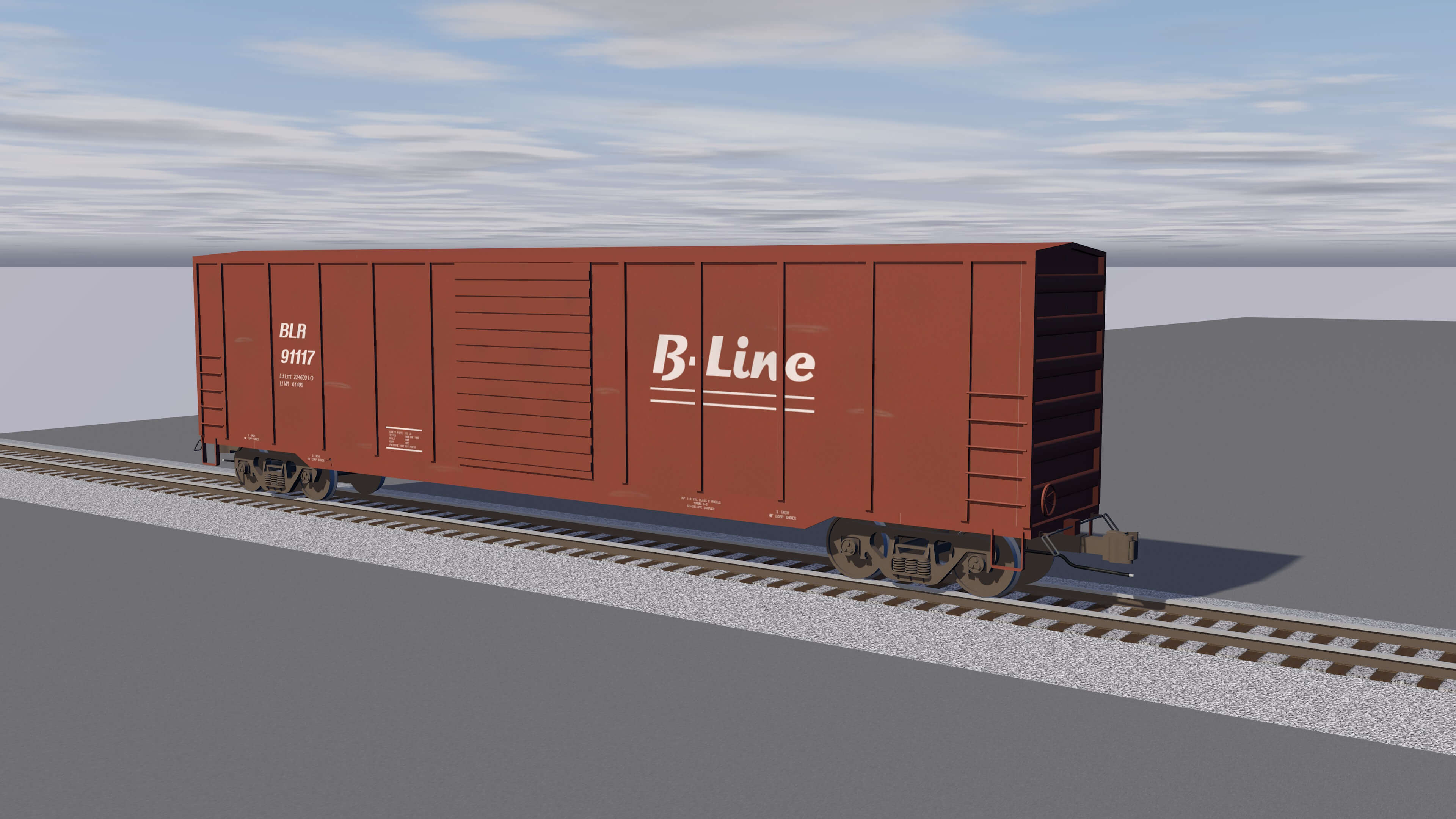 Box Car - Freight Train Car 3D Model by SpiritSwitchboard