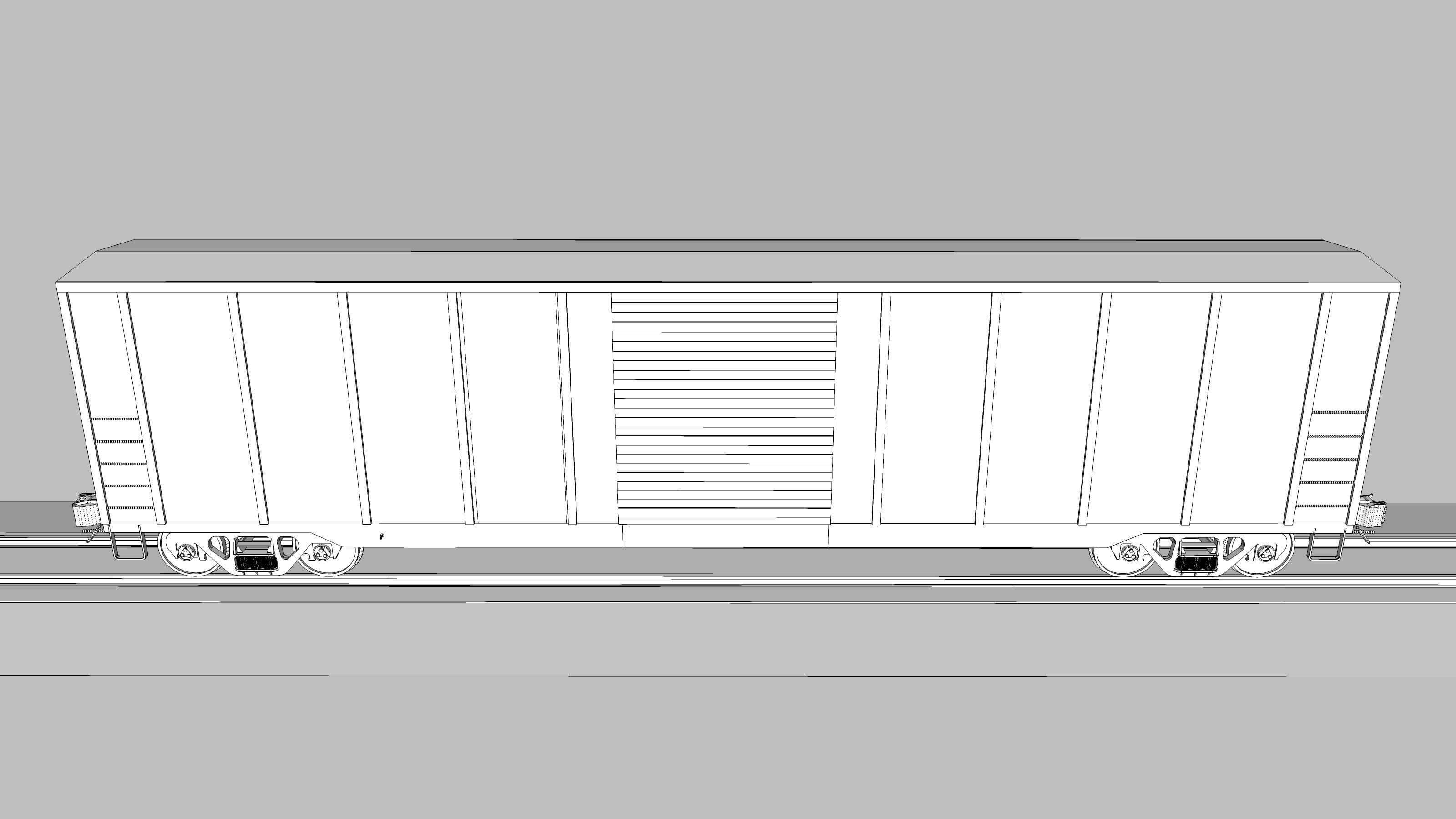 Box Car - Freight Train Car 3D Model by SpiritSwitchboard